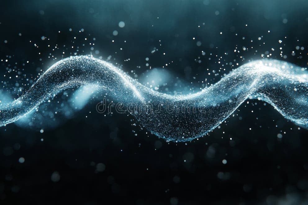 The Concept of Quantum Computing Potential. a Bright Blue, Circular Object Hovers in Dark Water ...