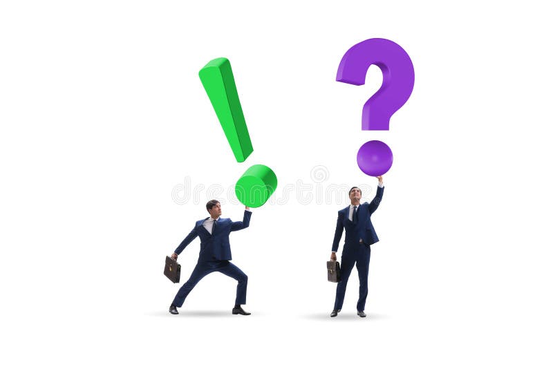 Concept of Question and Exclamation Marks Stock Image - Image of ...