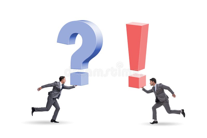 Concept of Question and Exclamation Marks Stock Photo - Image of ...