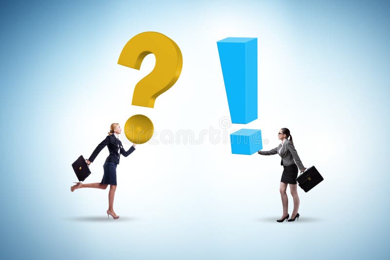 Concept of Question and Exclamation Marks Stock Photo - Image of asking ...