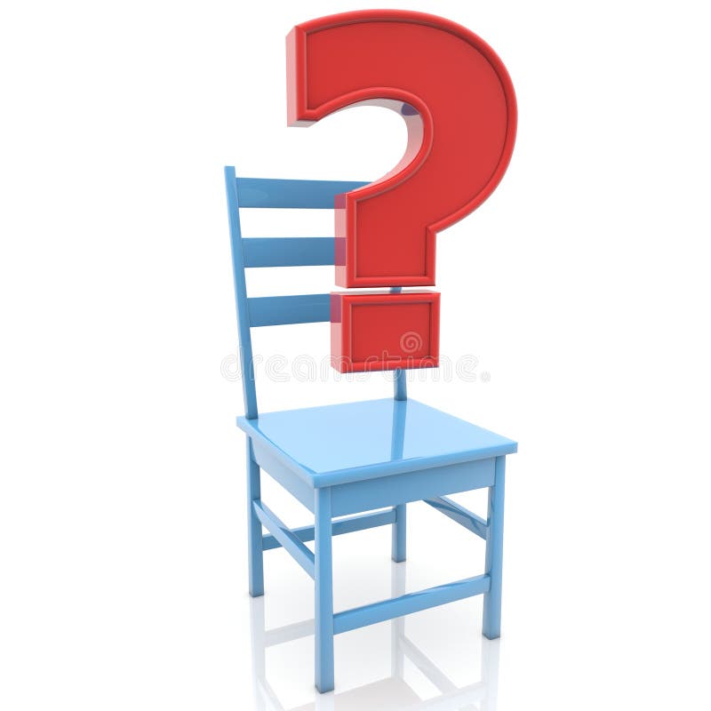 Chair and Question Mark Concept Stock Illustration - Illustration of ...