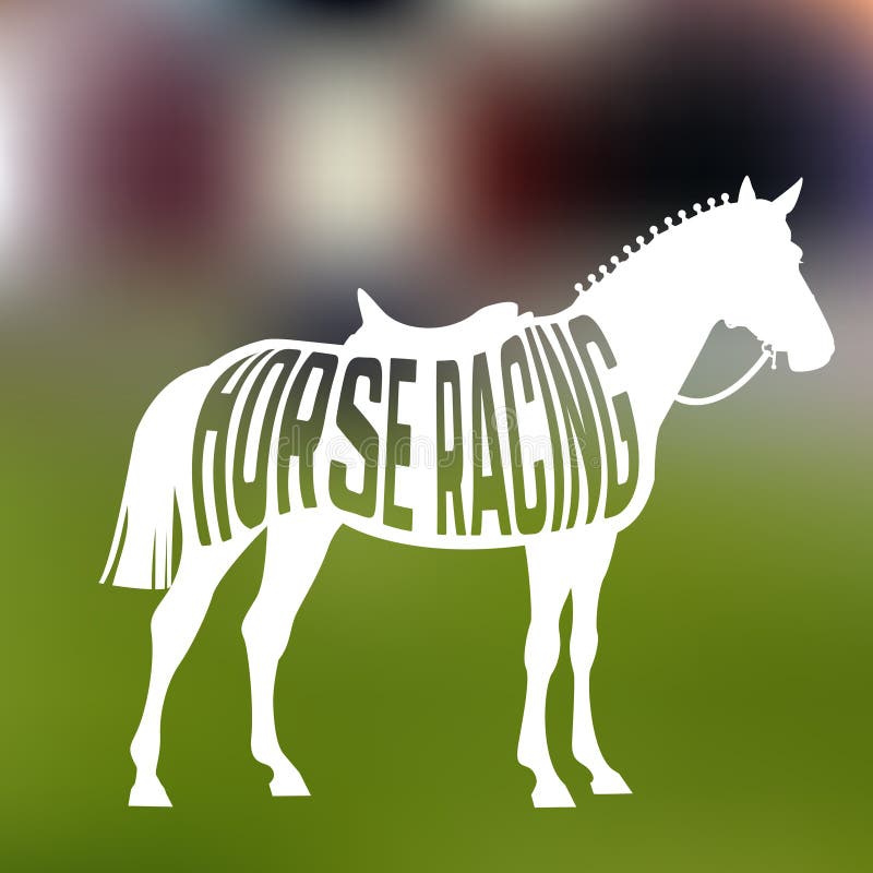 Silhouette of Fast Rabbit with Text Inside on Blur Background. Stock ...