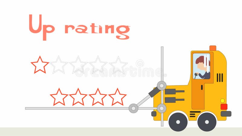 Concept Raise the Rating Up Stock Video - Video of five, driver: 143063423