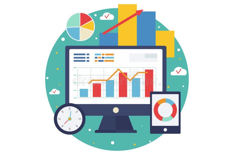 Concept of Rapid Data and Information Analysis Stock Vector ...