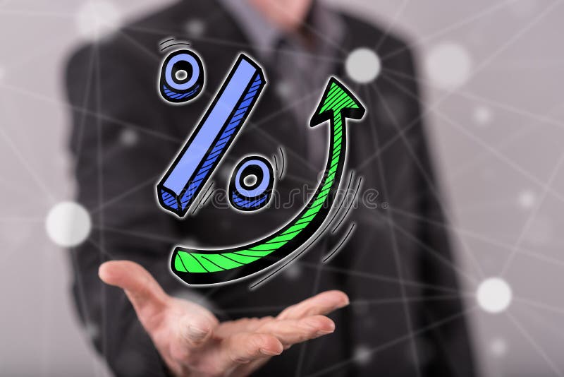 Concept of rate increase stock photo. Image of gain - 127586388
