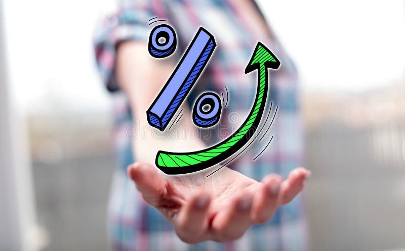 Concept of rate increase stock photo. Image of financial - 127384030