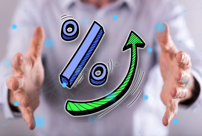 Concept of rate increase stock illustration. Illustration of sale ...