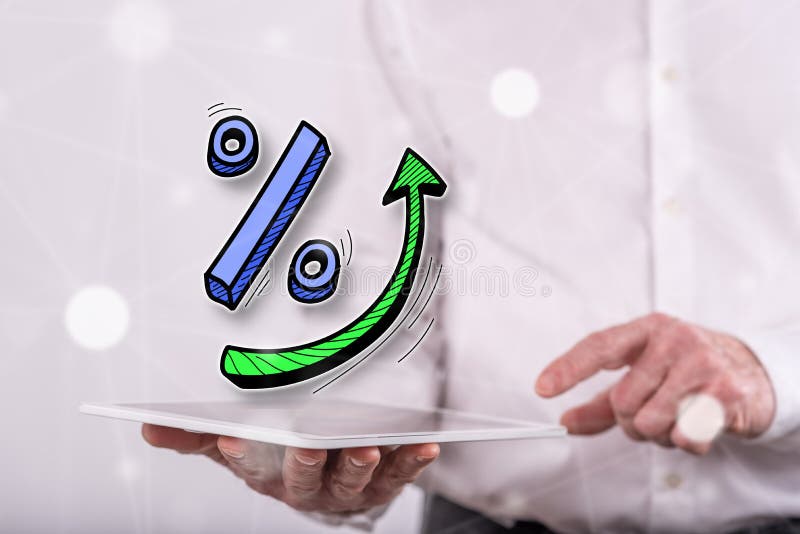 Concept of rate increase stock image. Image of success - 139110777