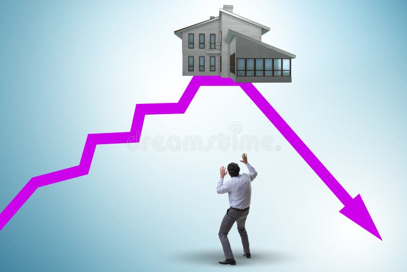 Concept of Real Estate Price Bubble Bursting Stock Photo - Image of ...