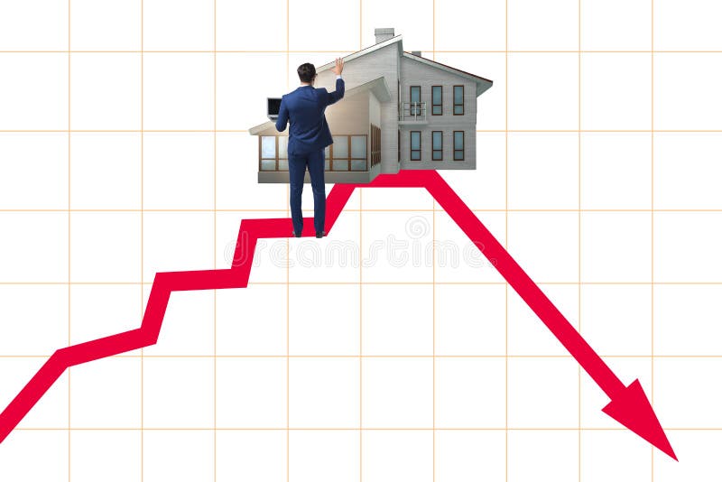 Concept of Real Estate Price Bubble Bursting Stock Photo - Image of ...