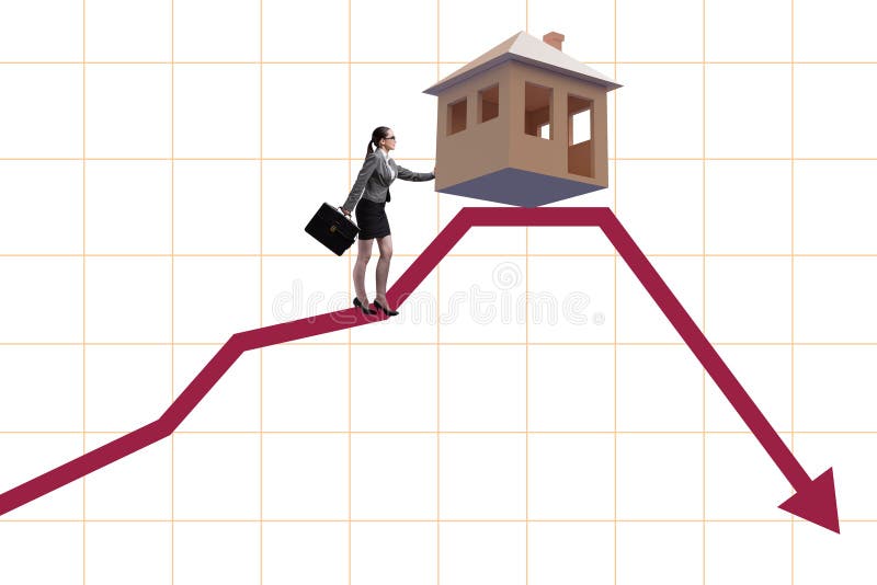 Concept of Real Estate Price Bubble Bursting Stock Photo - Image of ...