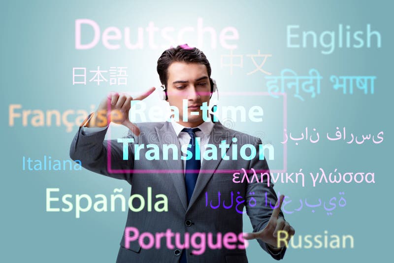Concept of Real Time Translation from Foreign Language Stock Image ...