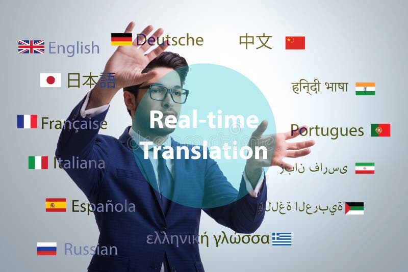 Concept of Real Time Translation from Foreign Language Stock Image ...