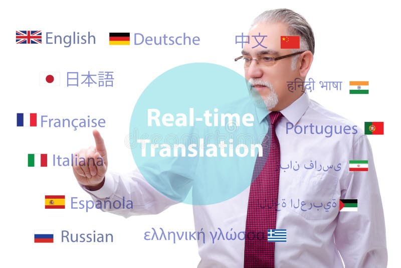 Concept of Real Time Translation from Foreign Language Stock Image ...