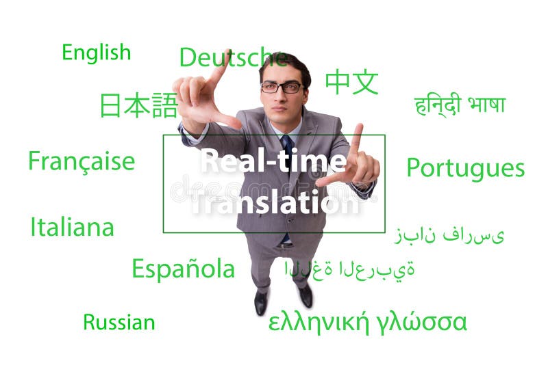 Concept of Real Time Translation from Foreign Language Stock Image ...