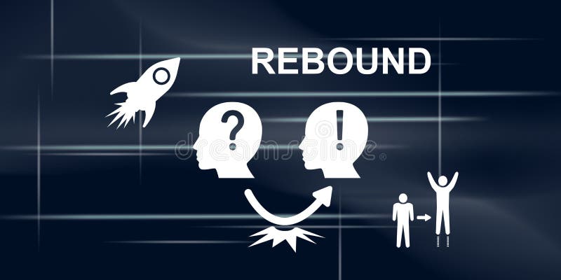 Concept of rebound stock illustration. Illustration of recession ...
