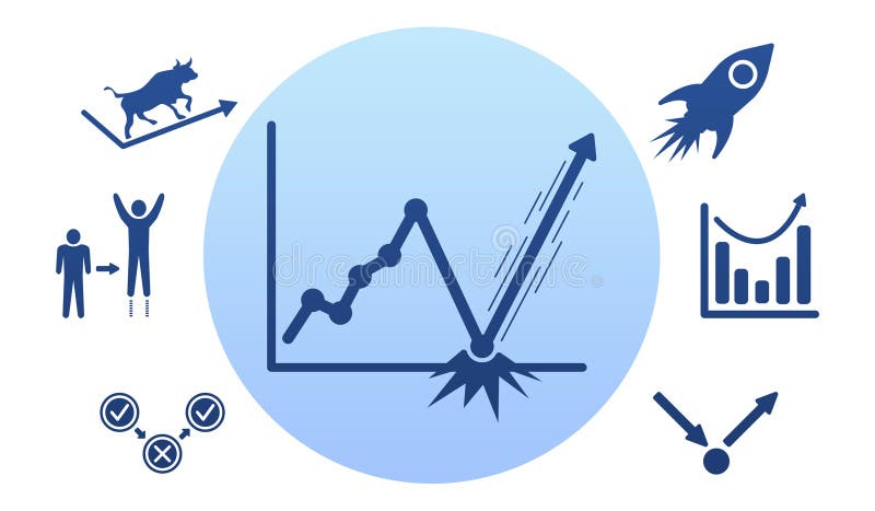 Concept of rebound stock illustration. Illustration of economy - 302318786