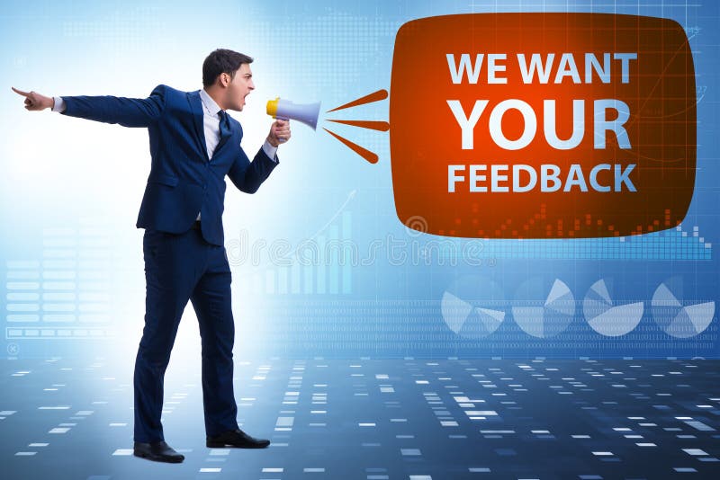 Concept of Receiving Feedback from Customers Stock Image - Image of ...