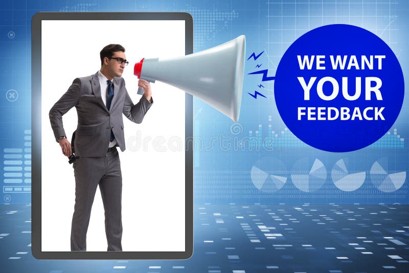 Concept of Receiving Feedback from Customers Stock Image - Image of ...