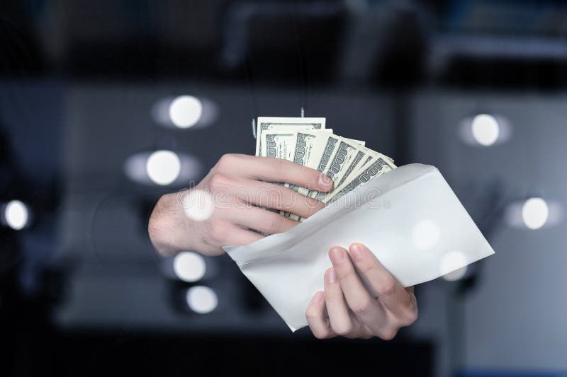 The Concept of Receiving Wages in an Envelope Stock Photo - Image of ...