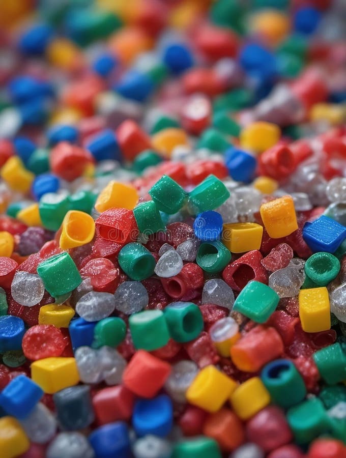 Recycled Plastic Made from Crushed Granules Including Mixed Colors ...