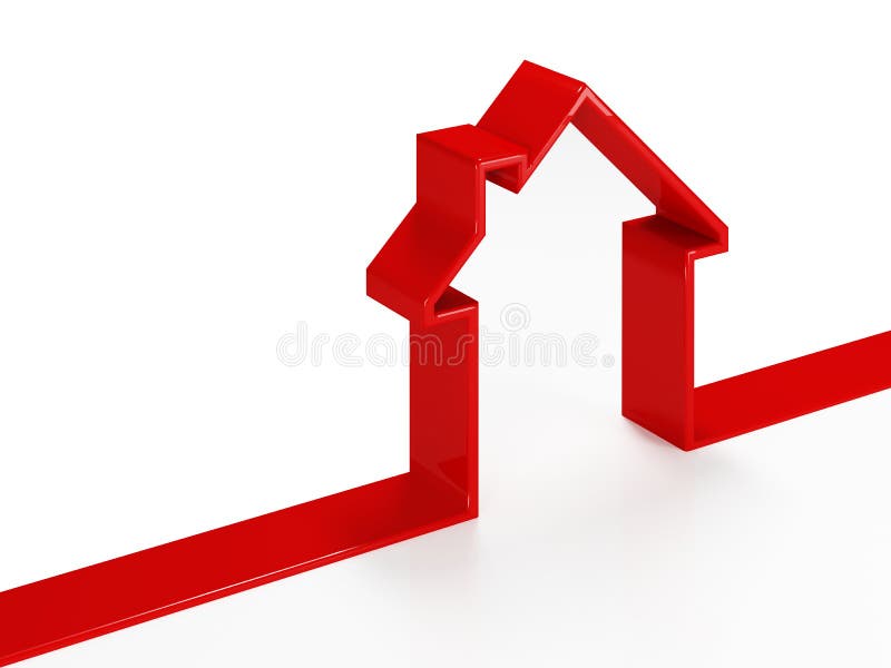 Concept red house stock illustration. Illustration of building - 18285224