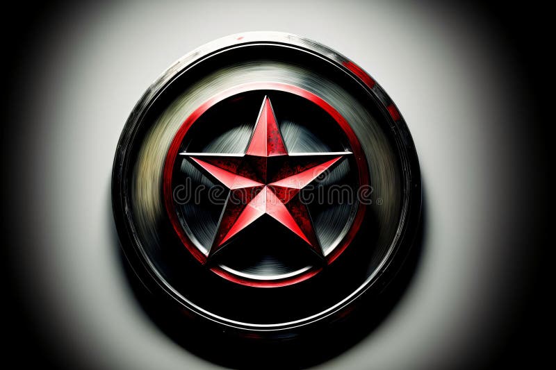 A Red Star on a Black and White Background. Generative AI Stock ...