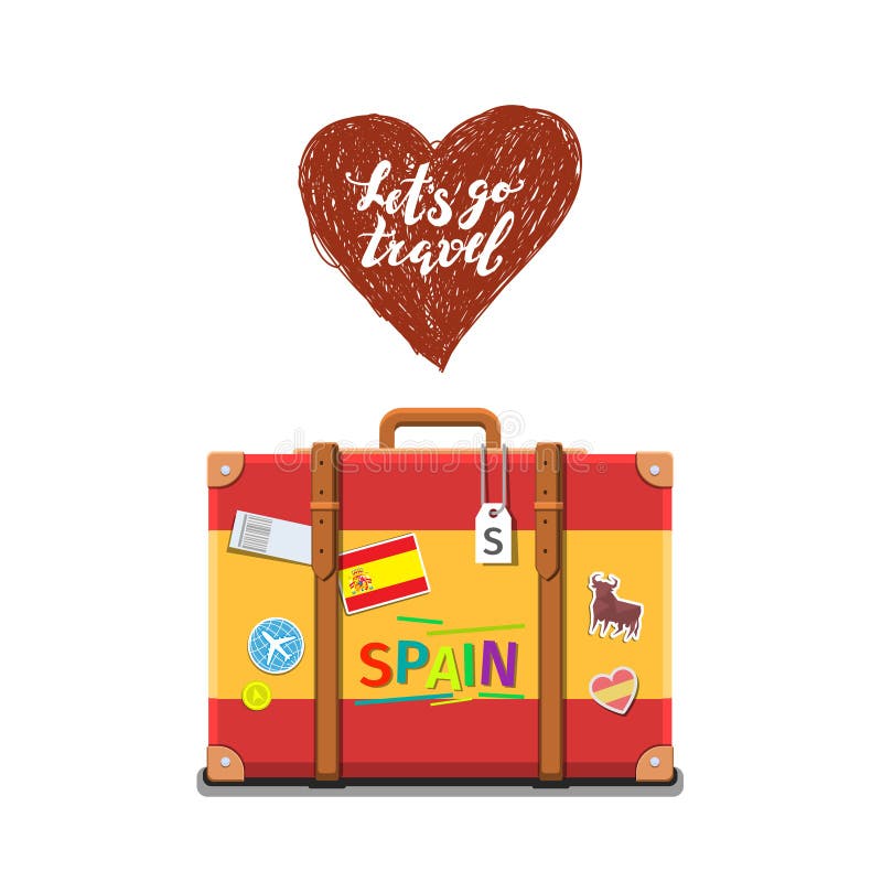 Concept Reis of Het Bestuderen Van Het Spaans Vector Illustratie ...
