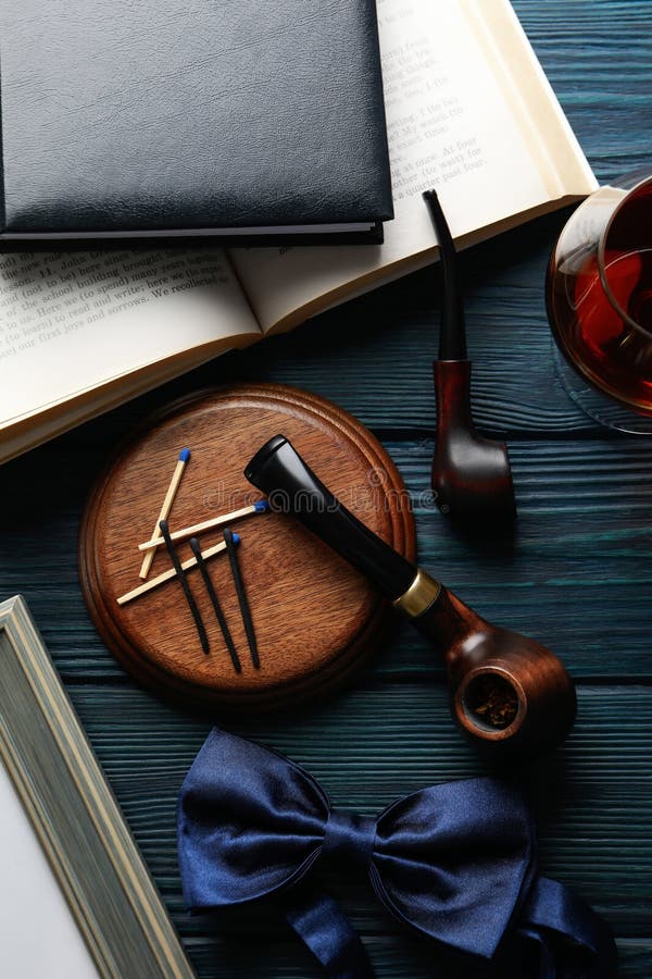 Concept of Relaxing, Smoking Pipe, Top View Stock Photo - Image of ...