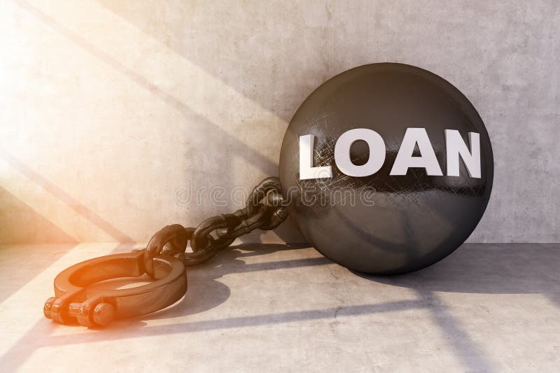 Concept of Release from the Shackles of Bills Stock Illustration ...