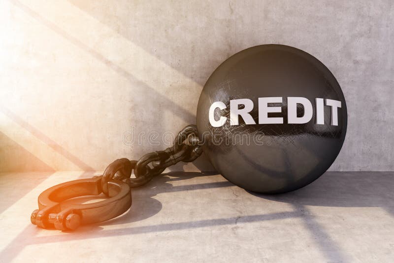 Concept of Release from the Shackles of Credit Stock Illustration ...
