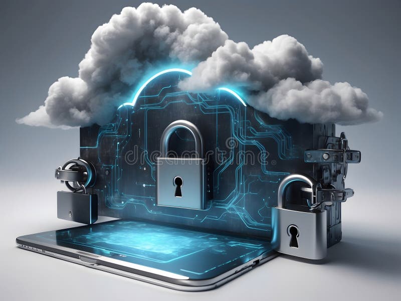 The Power and Potential of Cloud Data Storage Stock Illustration ...