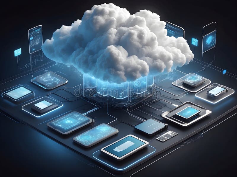 Navigating the Digital Storage Landscape Stock Illustration ...