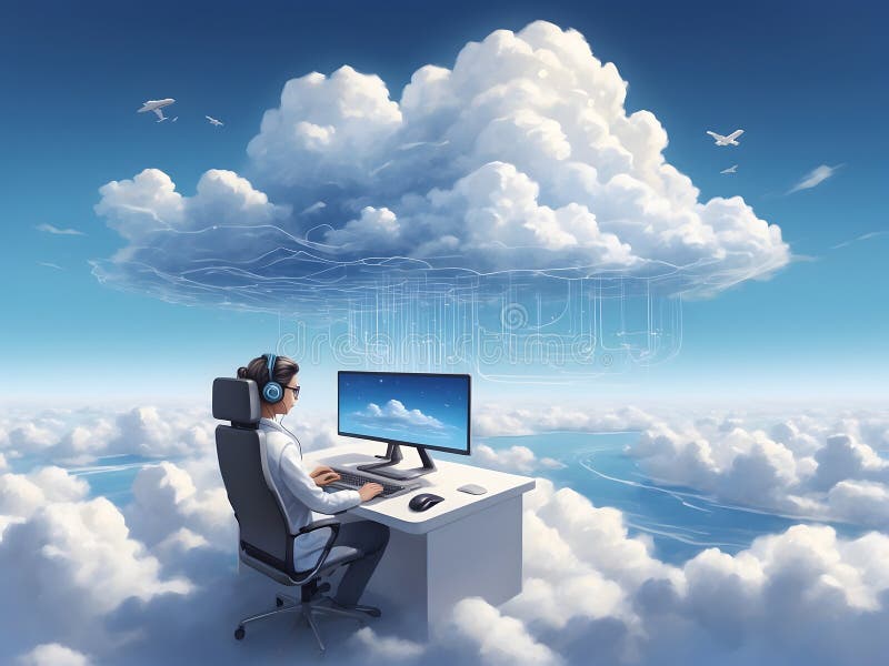 Navigating the Digital Storage Landscape Stock Illustration ...