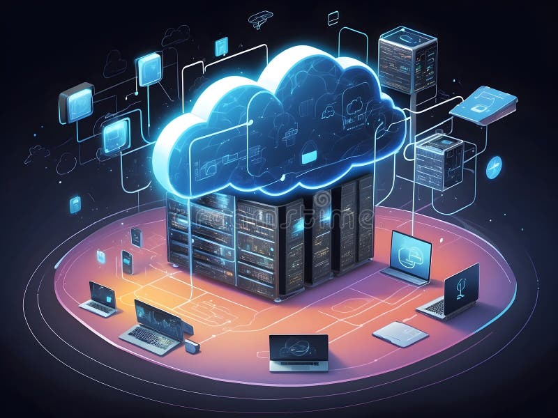 The Power and Potential of Cloud Computing and Storage Stock Image ...