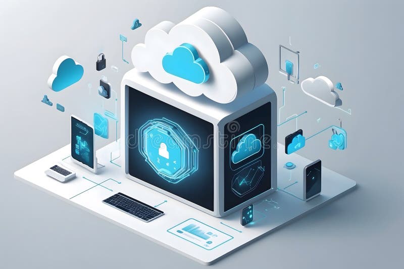 A Concept of Remote Data Storage a D Cloud Computing Services Stock ...