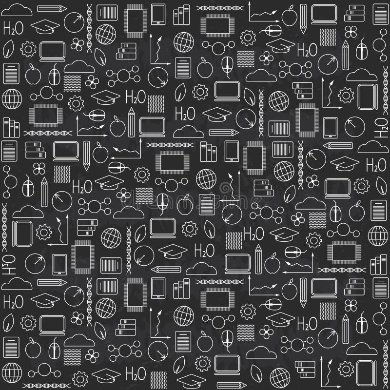 Concept of Remote Learning. Pattern of Education Thin Line Icons on ...