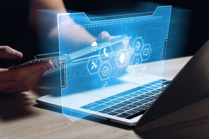 The Concept of Remote Support and Assistance for Customer Service. the ...