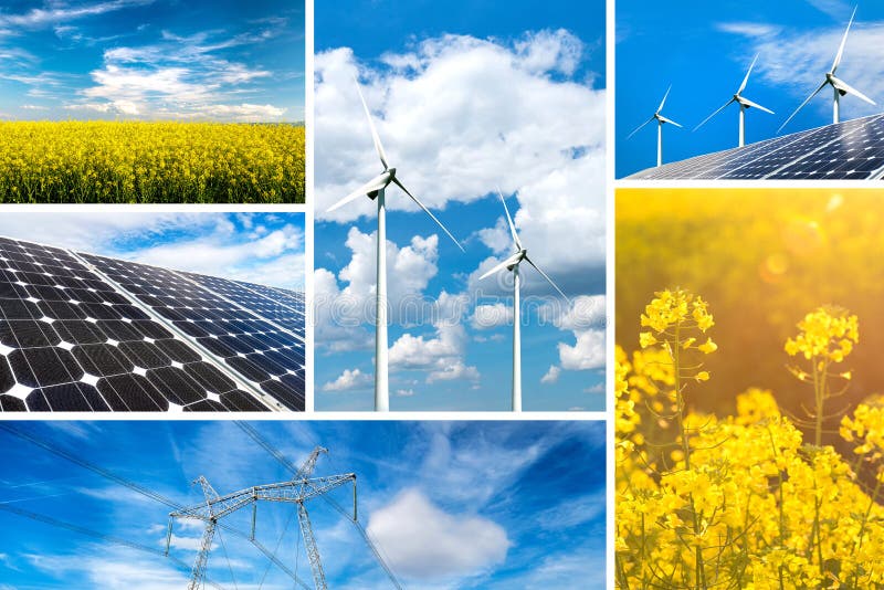 Concept of Renewable Energy and Sustainable Resources Stock Photo ...