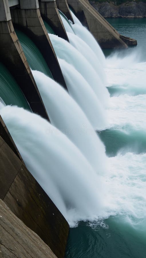 Renewable Hydroelectric Power from Flowing River Currents Stock ...