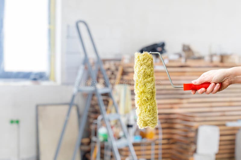 The Concept of Repair and Finishing Works Stock Photo - Image of ...