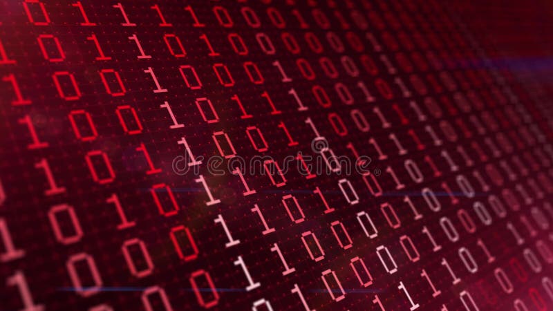 Concept Representation Of Binary Code Binary Digits 1 And 0 In Different Configurations On Red