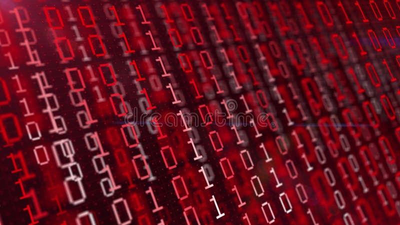 Concept Representation Of Binary Code Binary Digits 1 And 0 In Different Configurations On Red