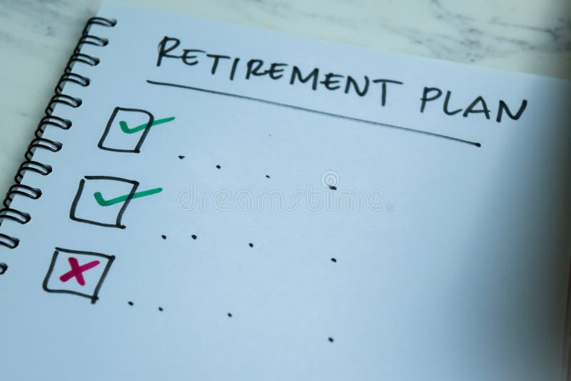 Concept of Retirement Plan Write on Book. Supported by an Additional ...