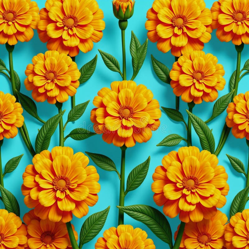 Marigold Patterns Stock Illustrations – 589 Marigold Patterns Stock ...
