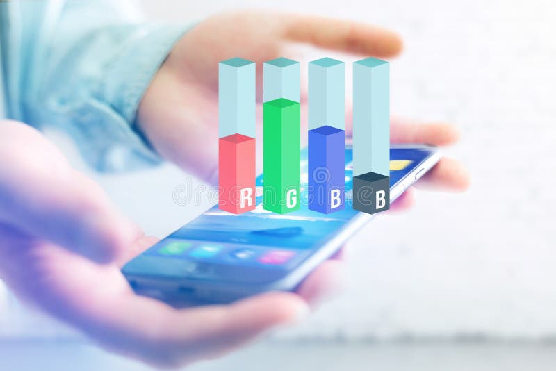 Concept of a RGB Inkjet Level Interface Over a Device - Computer Stock ...