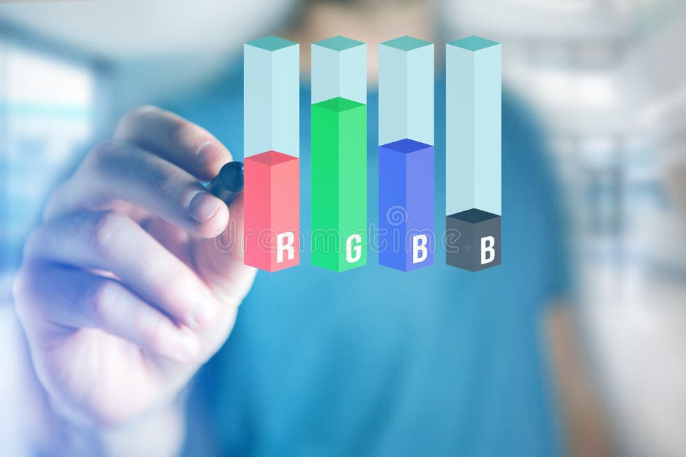 Concept of a RGB Inkjet Level Interface Over a Device - Computer Stock ...