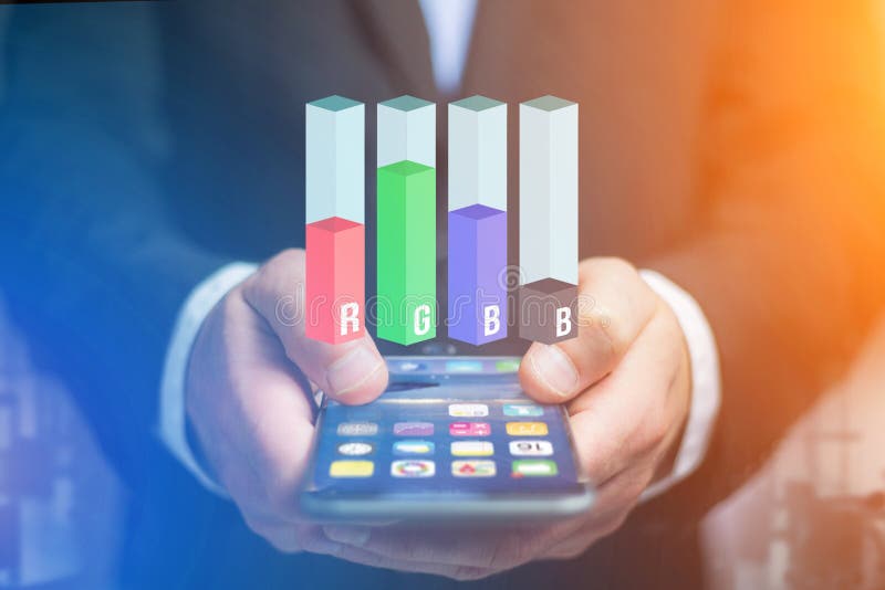 Concept of a RGB Inkjet Level Interface Over a Device - Computer Stock ...