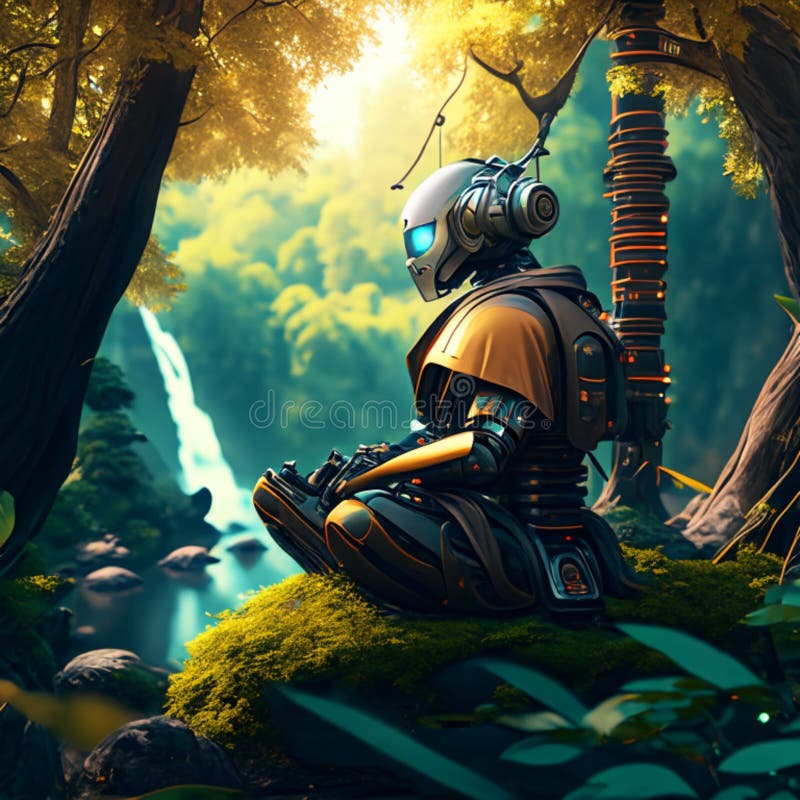 The Concept of a Robot Meditating Can Be an Intriguing Exploration ...