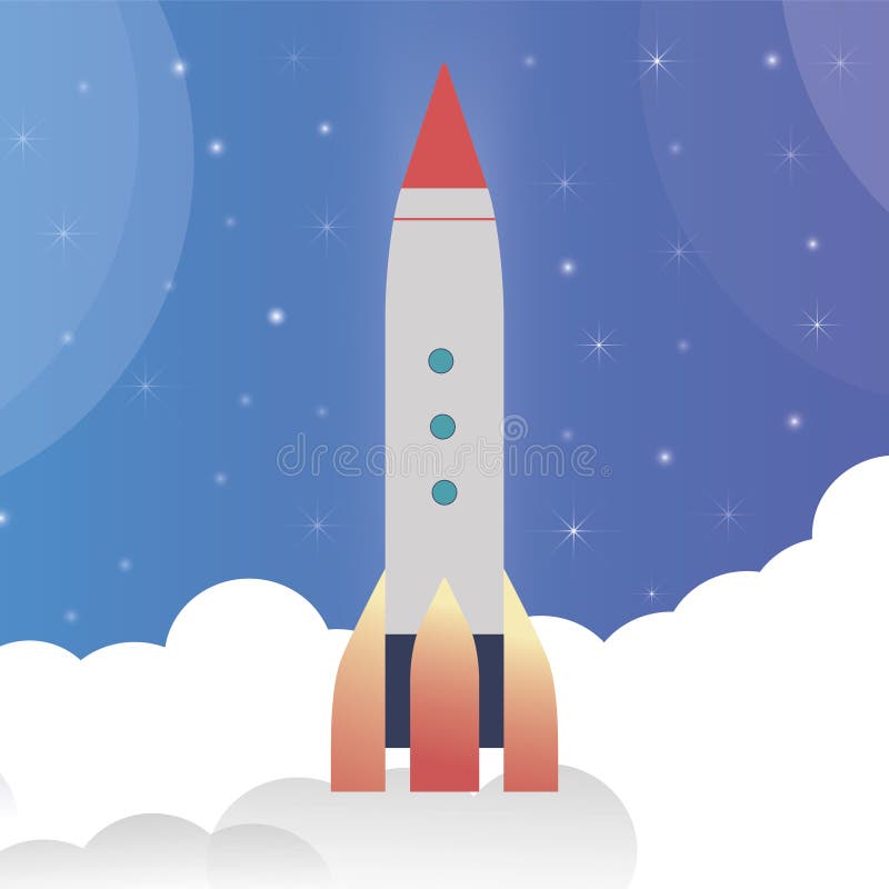 Landing Launch Moon Rocket Stock Illustrations – 342 Landing Launch ...